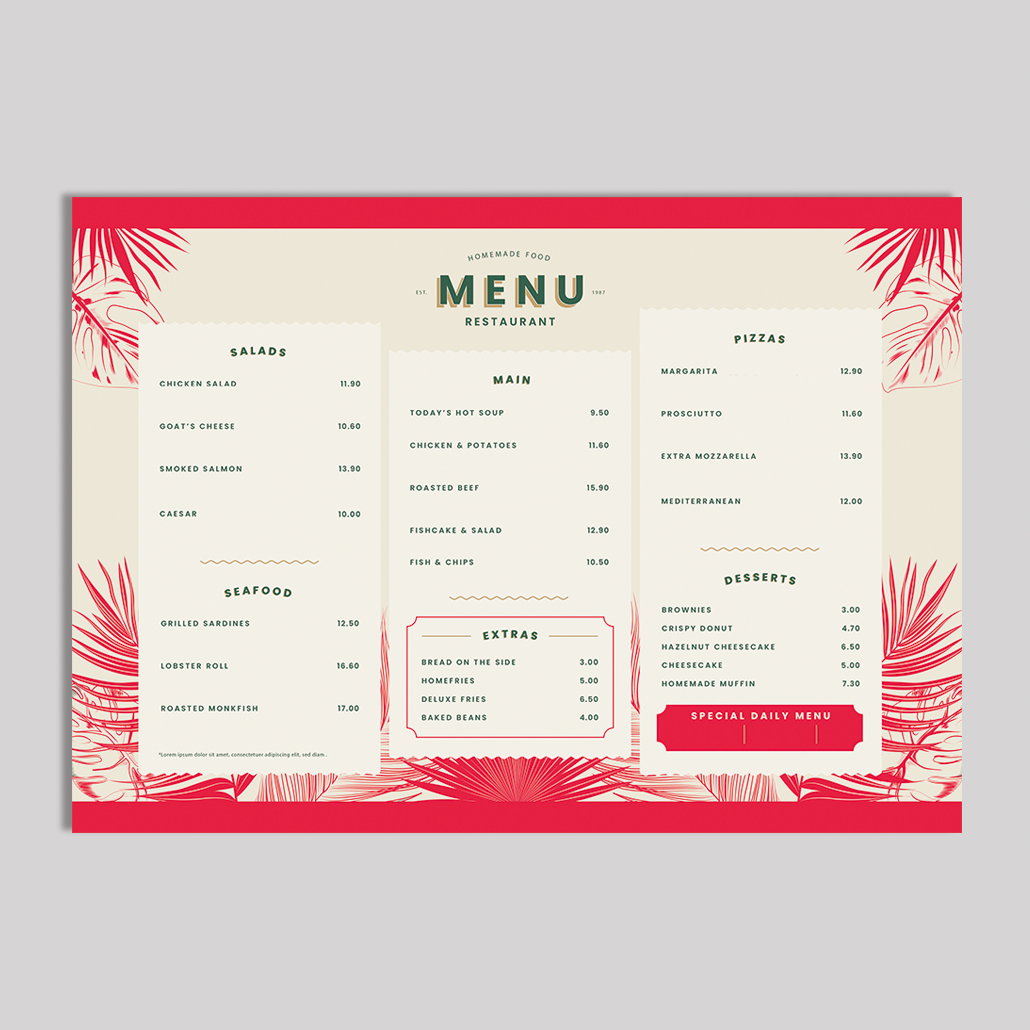 Set de table | Imprimerie Cazaux